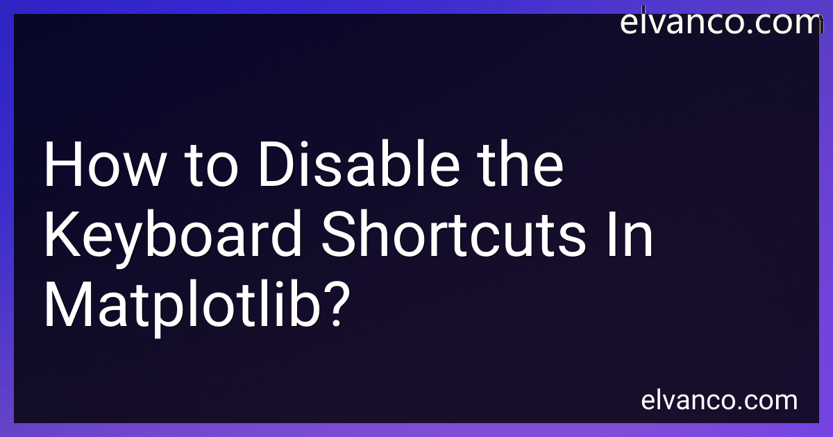 How To Disable The Keyboard Shortcuts In Matplotlib In 2024