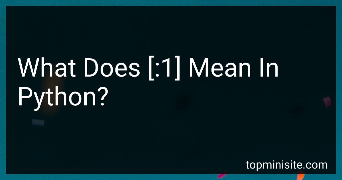 What Does 1 Mean In Python In 2024 