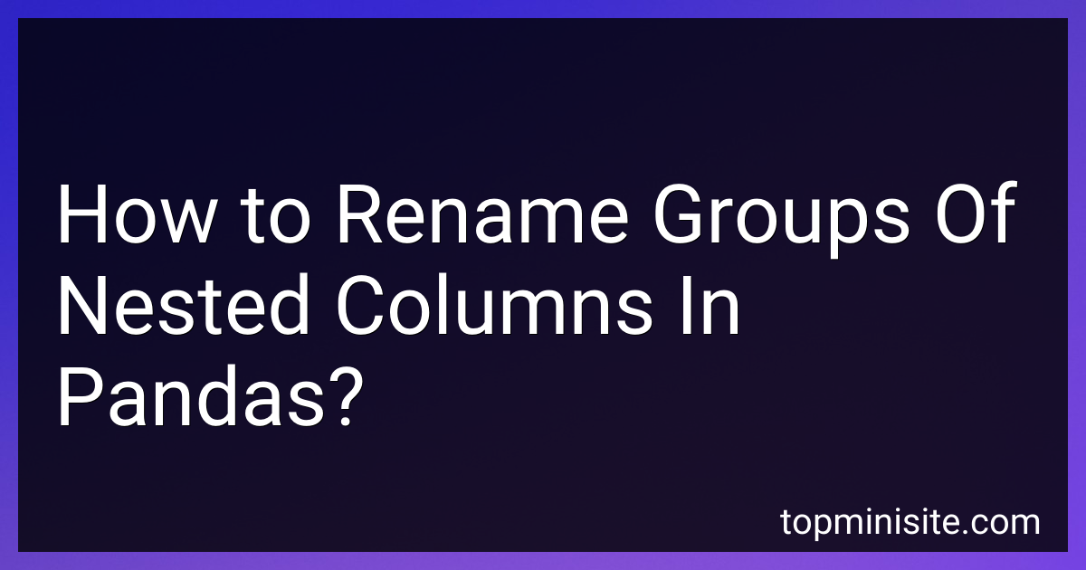 How To Rename Groups Of Nested Columns In Pandas In 2025