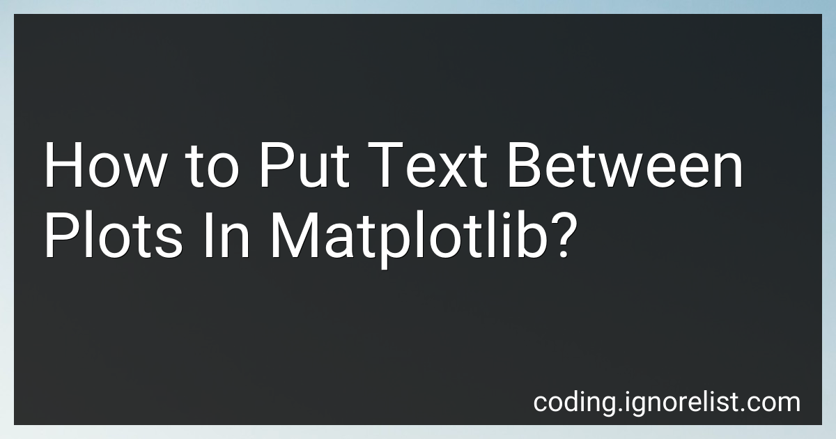 How To Put Text Between Plots In Matplotlib In 2024