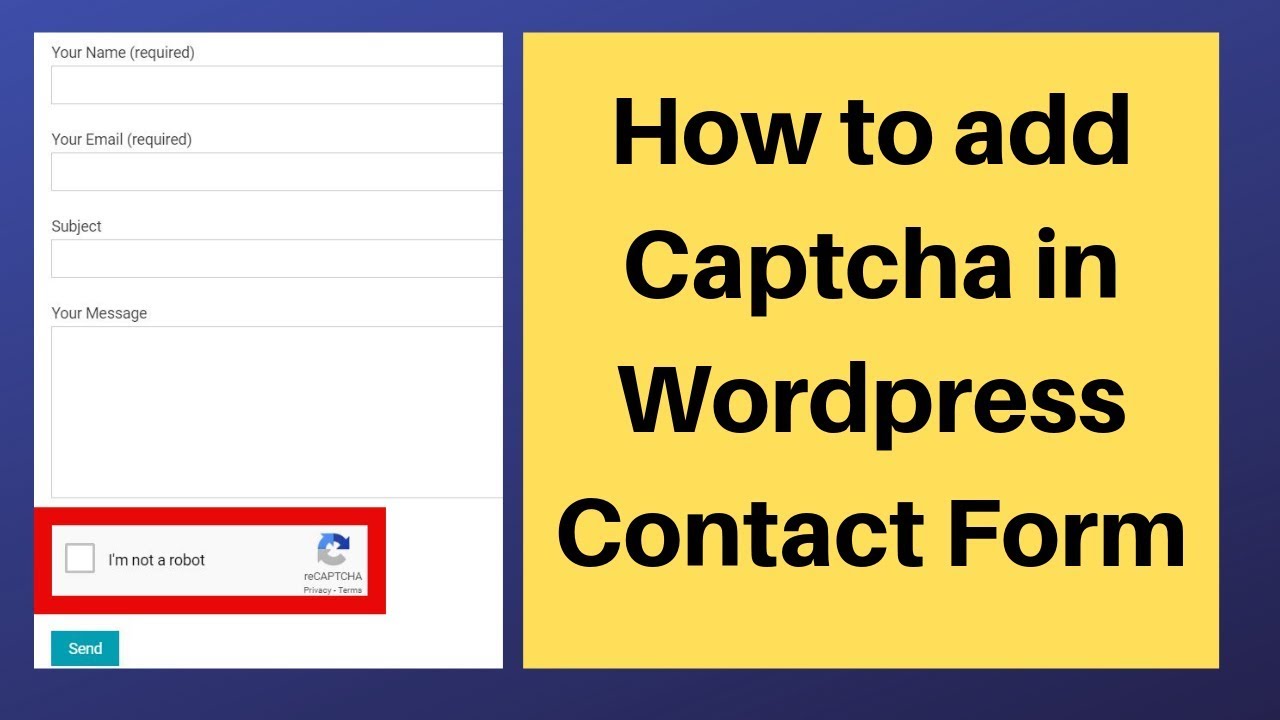 How To Add Captcha In Form