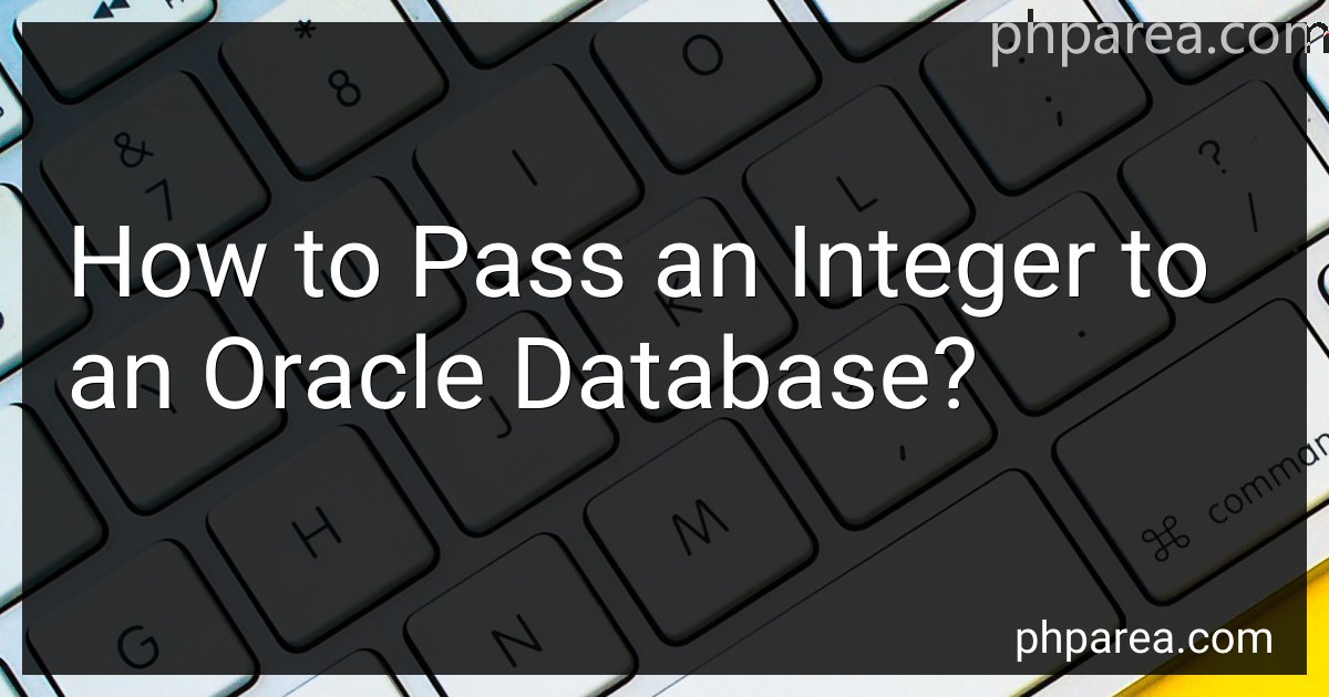 How To Pass An Integer To An Oracle Database In 2025